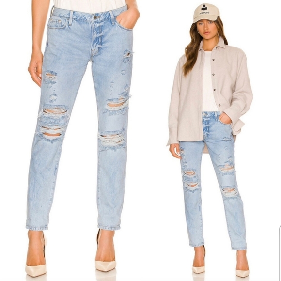 Frame Denim | Jeans | Frame Le Garcon Mid Rise Ripped Boyfriend Jeans ...